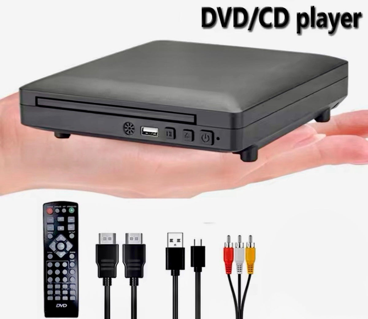 Smart World portable CD and DVD player with remote control and wireles ...